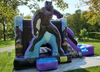 China Batman Combo Inflatable Bouncer Blue With Slide Bouncy Castle Bounce House For Rental for sale