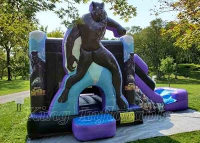 China Batman Combo Inflatable Bouncer Blue With Slide Bouncy Castle Bounce House For Rental for sale