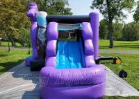 China Batman Combo Inflatable Bouncer Blue With Slide Bouncy Castle Bounce House For Rental for sale