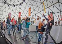 China Outdoor Wedding Party Events Exhibition Glamping Shelter Geodesic Dome Tent for sale