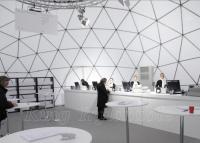 China Outdoor Wedding Party Events Exhibition Glamping Shelter Geodesic Dome Tent for sale