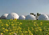 China PVC Steel White Geodesic Dome Tent House For Party Event Trade Exhibition for sale