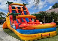 China Outdoor Commercial Hire Large Adult Backyard Inflatable Water Slide With Pool for sale