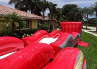 China Rent Inflatable Water Slides Kids Jumping Bounce Red PVC Large Inflatable Water Slides for sale