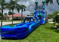 China Large Inflatable Water Slides Blue Outdoor Commercial Grade Inflatable Water Slide for sale