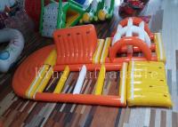 China Water / Pool Airtight Floating Inflatable Water Slide 0.65mm PVC Tarpaulin for sale
