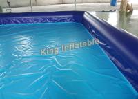 China Outdoor Giant Blue  PVC Square Inflatable Swimming Pool Size 10m X 8m For Kids Use for sale