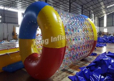 China Crazy Fun Airtight 0.8mm PVC / TPU Blow Up Water Rolling Toy For Swimming Pool for sale