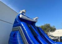 China Blow Up Amusement Park Water Slides 0.55mm PVC Garden Inflatable Water Slide for sale