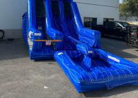 China Blow Up Amusement Park Water Slides 0.55mm PVC Garden Inflatable Water Slide for sale