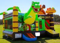 China Adults And Kids Outdoor Game 0.55mm PVC Dinosaur Inflatable Bouncy Castle Rental for sale