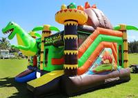 China Adults And Kids Outdoor Game 0.55mm PVC Dinosaur Inflatable Bouncy Castle Rental for sale