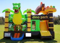 China Adults And Kids Outdoor Game 0.55mm PVC Dinosaur Inflatable Bouncy Castle Rental for sale