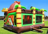 China Adults And Kids Outdoor Game 0.55mm PVC Dinosaur Inflatable Bouncy Castle Rental for sale