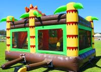 China Adults And Kids Outdoor Game 0.55mm PVC Dinosaur Inflatable Bouncy Castle Rental for sale