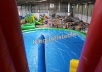 China Dinosaur Amusement Park Slide Amazing Inflatable Water Park With Swimming Pool for sale