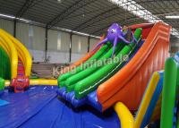 China Yellow / Blue Giant Inflatable Water Parks Animal Theme 0.55mm PVC Tarpaulin for sale