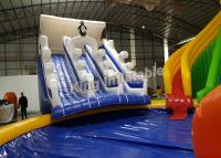 China Yellow / Blue Giant Inflatable Water Parks Animal Theme 0.55mm PVC Tarpaulin for sale