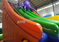 China Yellow / Blue Giant Inflatable Water Parks Animal Theme 0.55mm PVC Tarpaulin for sale