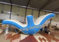 China Exciting 0.9mm PVC Blue / White Fly Bird Seesaw Inflatable Water Toy For Water Park for sale