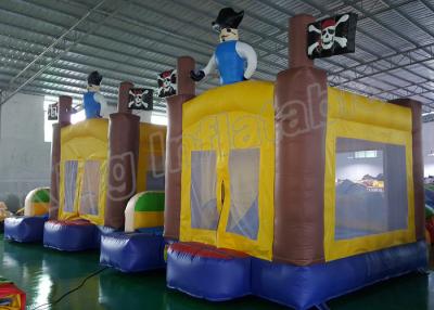 China Outdoor Playground Pirate Inflatable Kids Jumping Castle Yellow And Blue for sale