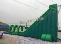 China Attractive Commercial Outdoor Giant Long Green Inflatable Water Slide slip and slide For Adult for sale