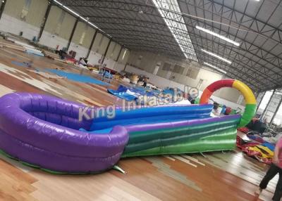 China Colorful U Shaped Kids Water Slide PVC Tarpaulin For Playground / Amusement Park for sale