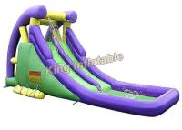 China Plato 0.55 Mm PVC Tarpaulin Adults / Kids Outdoor Water Slide With Pool for sale