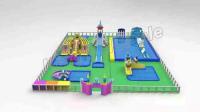 China Plato PVC Tarpaulin Interesting Inflatable Water Parks With Climbing / Slider for sale