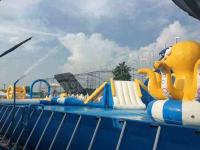 China CE Exciting Inflatable Water Parks With Large Frame Pool / Octopus Slide for sale