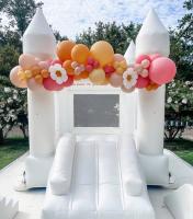 China Wedding Pastel Pink Inflatable Bouncy Jump Castle Ball Pit Mini White Bounce House for sale