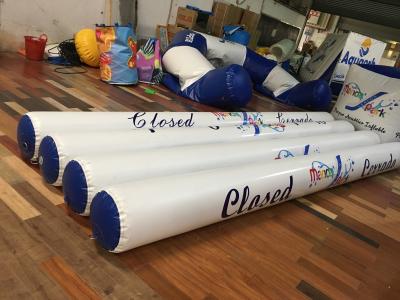 China Outdoor White Blow Up Water Floating Buoys Logo Printed PVC Water Toys For Alert for sale