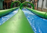 China Double Lane Inflatable Slip N Slide 100m Long For Kids N Adults for sale