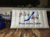 China Durable PVC White And Blue Inflatable Water Toy , CE Approved  Blow Up Floating Buoy for sale