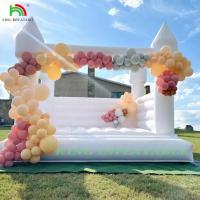 China Custom Wedding Party Inflatable Bouncer White Bouncy House Jumping Castle Commercial Bounce Castle for sale