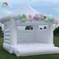 China Custom Wedding Party Inflatable Bouncer White Bouncy House Jumping Castle Commercial Bounce Castle for sale