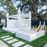 China White Inflatable Bouncer Castle Indoor Inflatable Bounce House For Wedding for sale