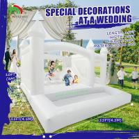 China Kids Jumping Bounce Slide White Inflatable Wedding Bouncy House With Ball Pit Pool for sale