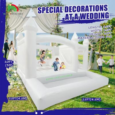 China Kids Jumping Bounce Slide White Inflatable Wedding Bouncy House With Ball Pit Pool for sale