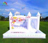 China Kids Jumping Bounce Slide White Inflatable Wedding Bouncy House With Ball Pit Pool for sale