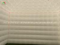 China Outdoor Led Lighting Inflatable Igloo Flat Top White Large Inflatable Camping Tent  Wedding Party Tent for sale