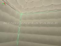 China Outdoor Led Lighting Inflatable Igloo Flat Top White Large Inflatable Camping Tent  Wedding Party Tent for sale