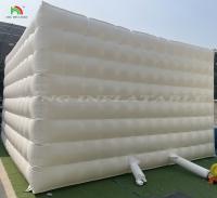 China Outdoor Led Lighting Inflatable Igloo Flat Top White Large Inflatable Camping Tent  Wedding Party Tent for sale