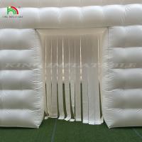 China Outdoor Led Lighting Inflatable Igloo Flat Top White Large Inflatable Camping Tent  Wedding Party Tent for sale