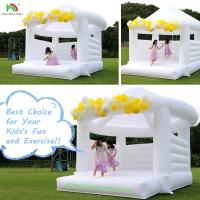 China Commercial Adults Kids Inflatable Bouncer White Bouncy House Inflatable Jump Castle Bouncer For Wedding for sale
