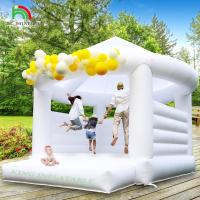 China Commercial Adults Kids Inflatable Bouncer White Bouncy House Inflatable Jump Castle Bouncer For Wedding for sale
