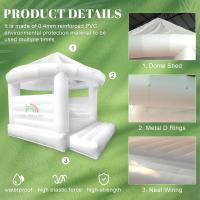 China Commercial Adults Kids Inflatable Bouncer White Bouncy House Inflatable Jump Castle Bouncer For Wedding for sale