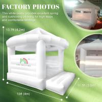 China Commercial Adults Kids Inflatable Bouncer White Bouncy House Inflatable Jump Castle Bouncer For Wedding for sale