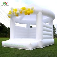 China Commercial Adults Kids Inflatable Bouncer White Bouncy House Inflatable Jump Castle Bouncer For Wedding for sale