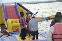 China Sea Large Inflatable Floating Water Park Game Floating Island Equipment for sale